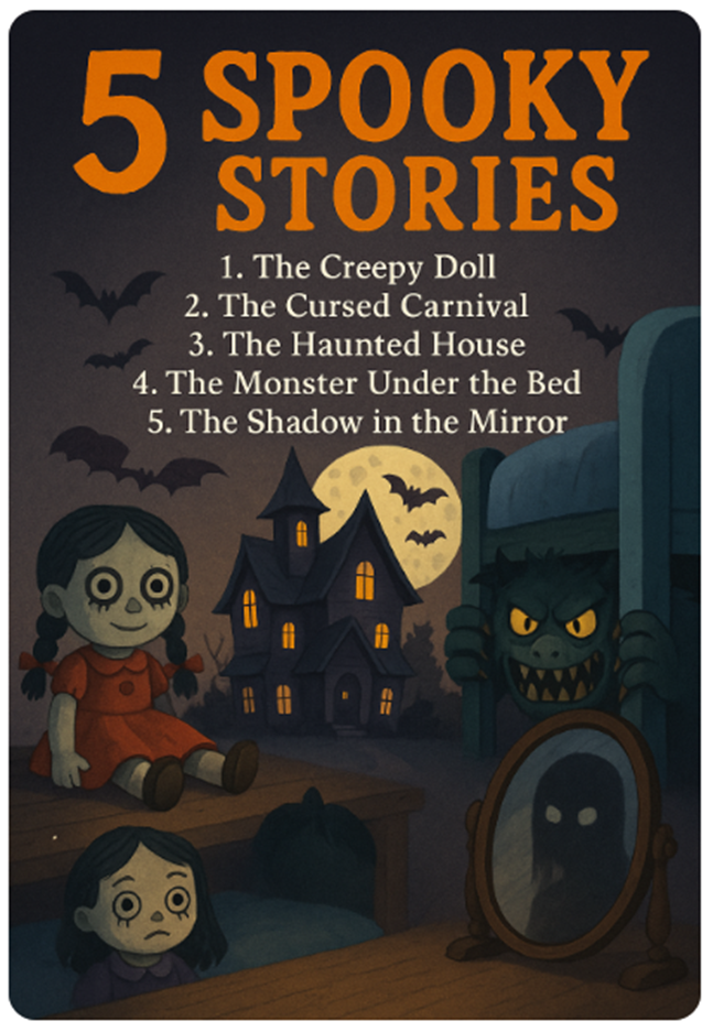E-Book 5 Spooky Stories – Kids Cats n Dogs
